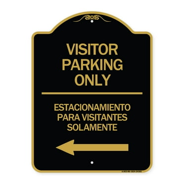SignMission Designer Series Sign - Parking Area Sign Visitors Parking ...