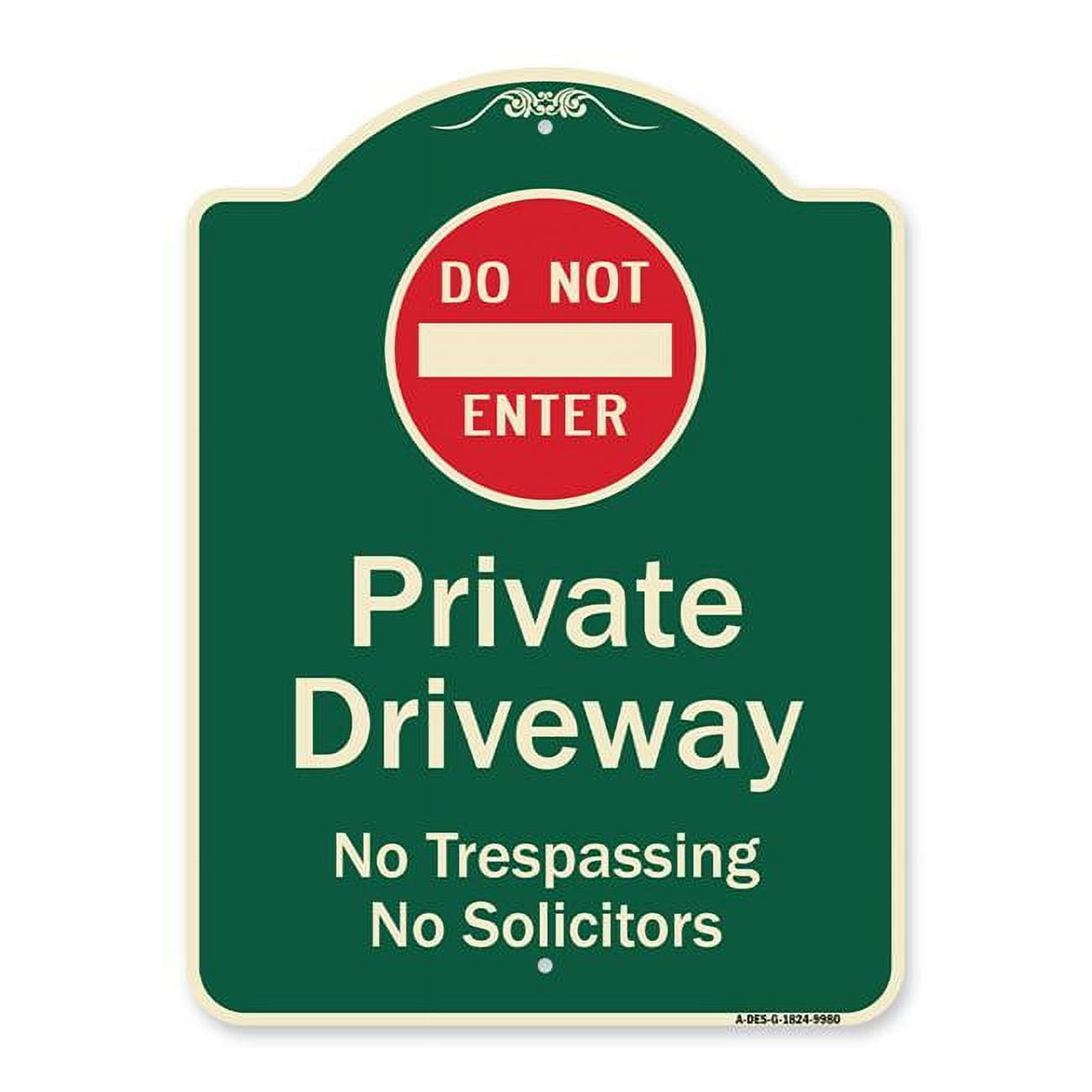 SignMission 18 x 24 in. Designer Series Sign - Do Not Enter Private ...