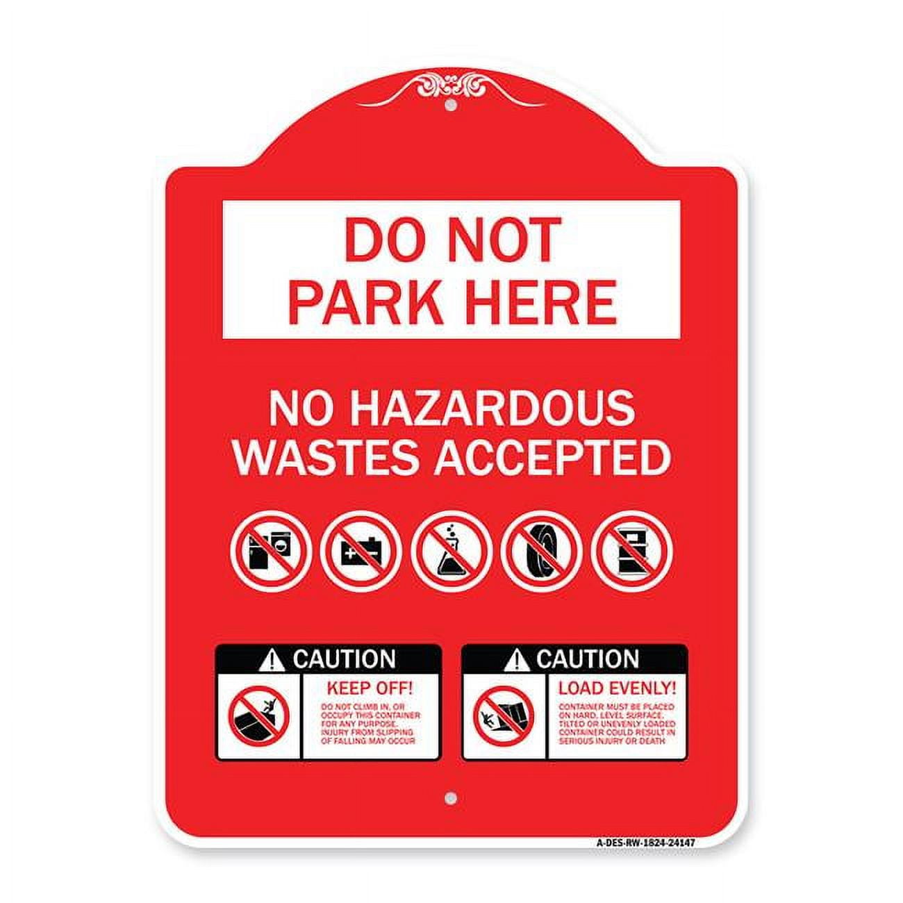 SignMission 18 x 24 in. Designer Series Sign - Do Not Park Here No ...