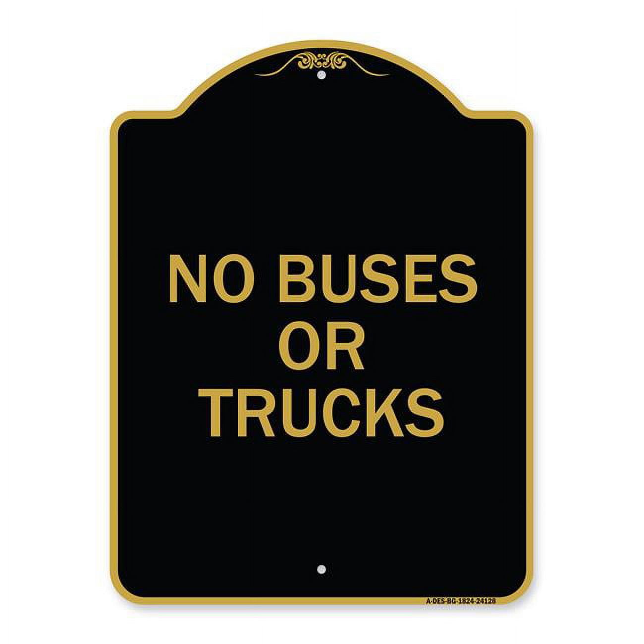 SignMission 18 x 24 in. Designer Series Sign - Driveway Sign No Buses ...