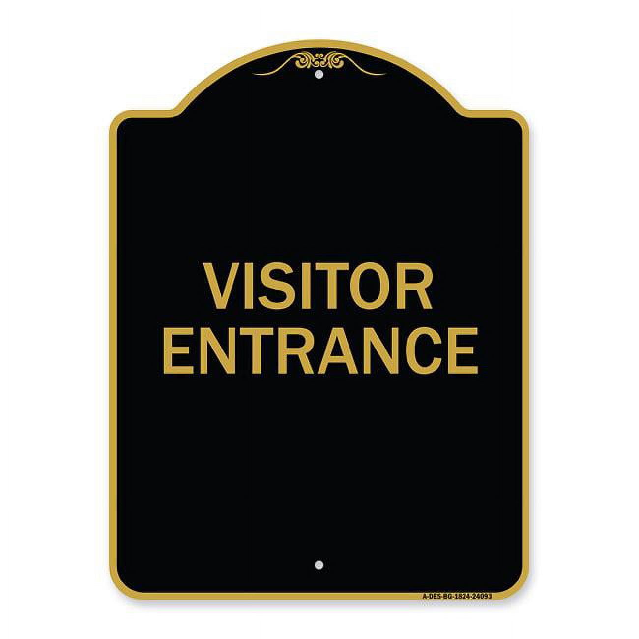 SignMission 18 x 24 in. Designer Series Sign - Entrance Sign Visitor ...