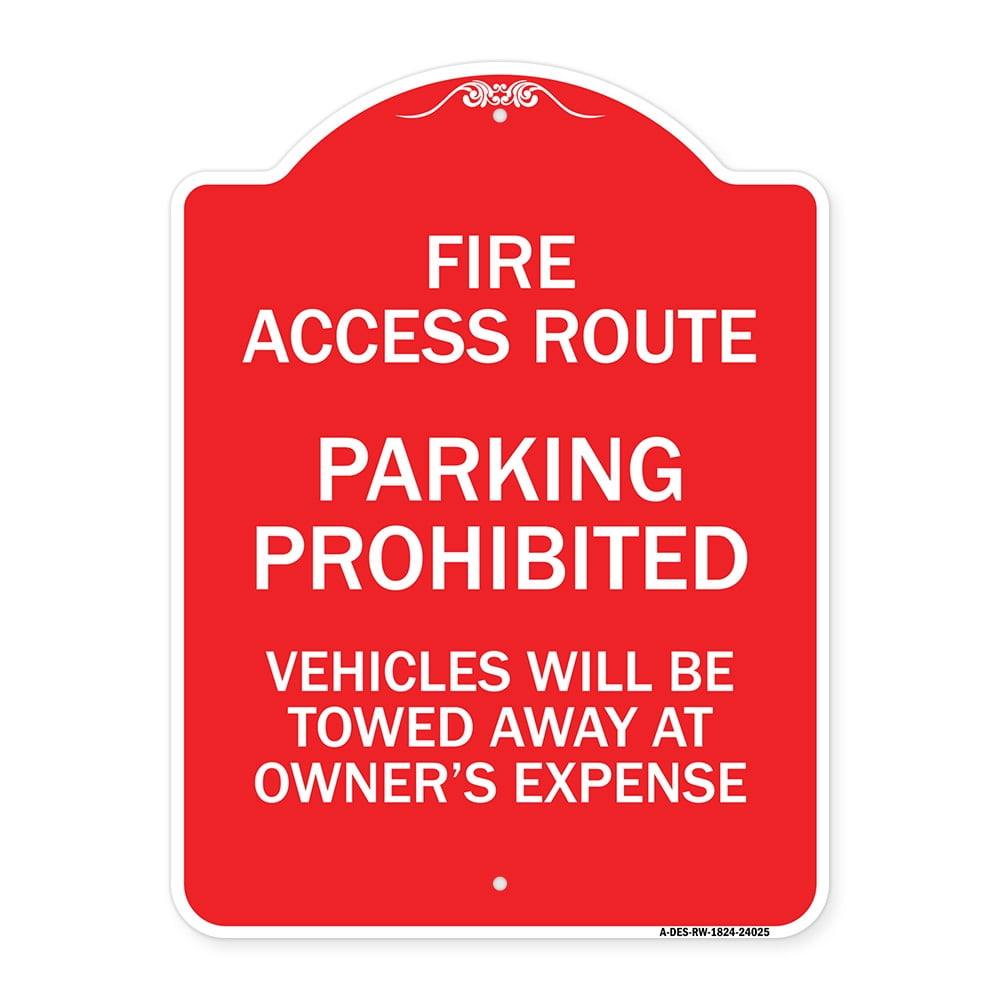 SignMission A-DES-RW-1824-24025 18 x 24 in. Designer Series Sign - Fire ...