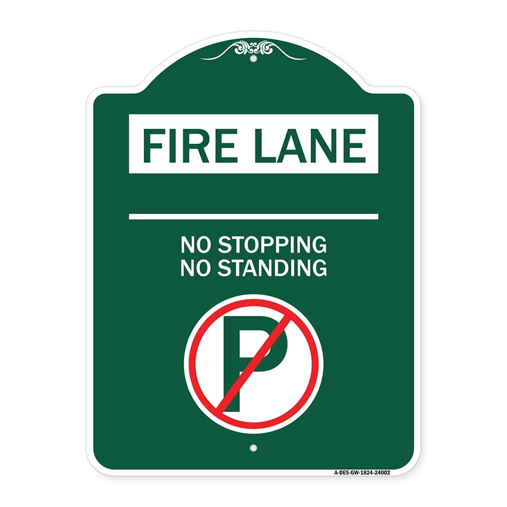 SignMission A-DES-GW-1824-24002 18 x 24 in. Designer Series Sign - Fire ...