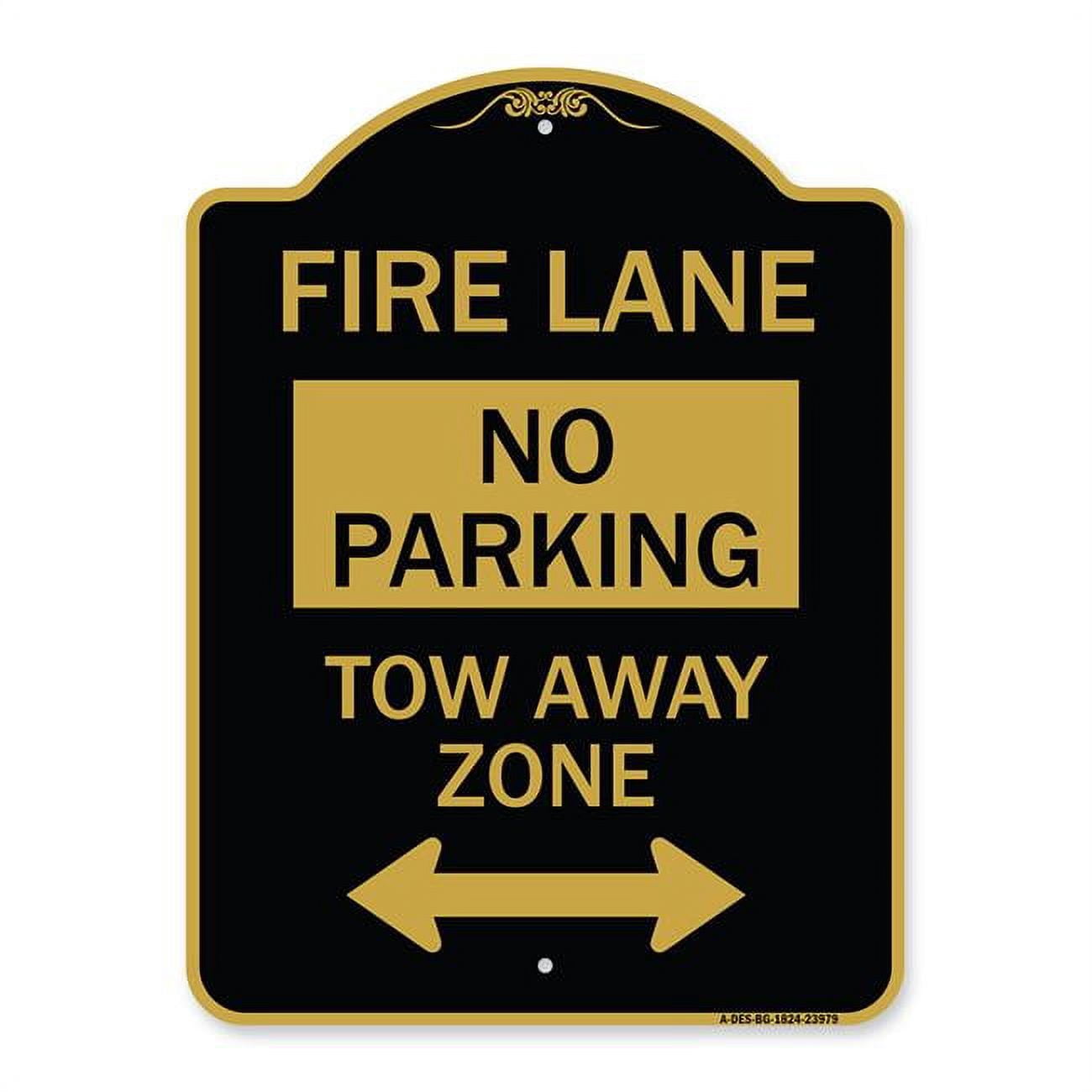 SignMission 18 x 24 in. Designer Series Sign - Fire Lane Tow-Away Zone ...