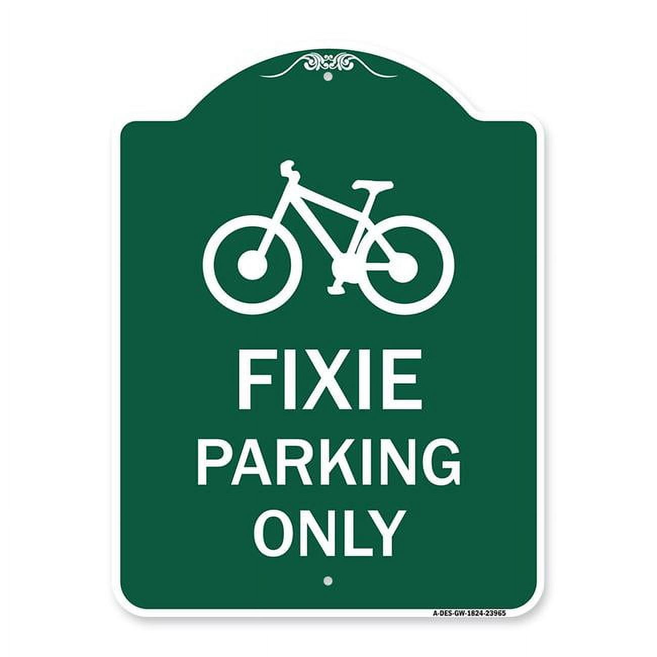 SignMission 18 x 24 in. Designer Series Sign - Fixie Parking Only Sign ... SignMission 18 x 24 in. Designer Series Sign - Fixie Parking Only Sign ...