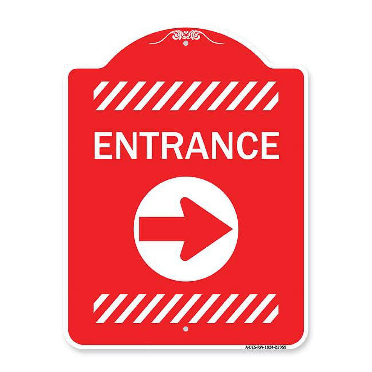 SignMission 18 x 24 in. Designer Series Sign - Flex Post Entrance with ...