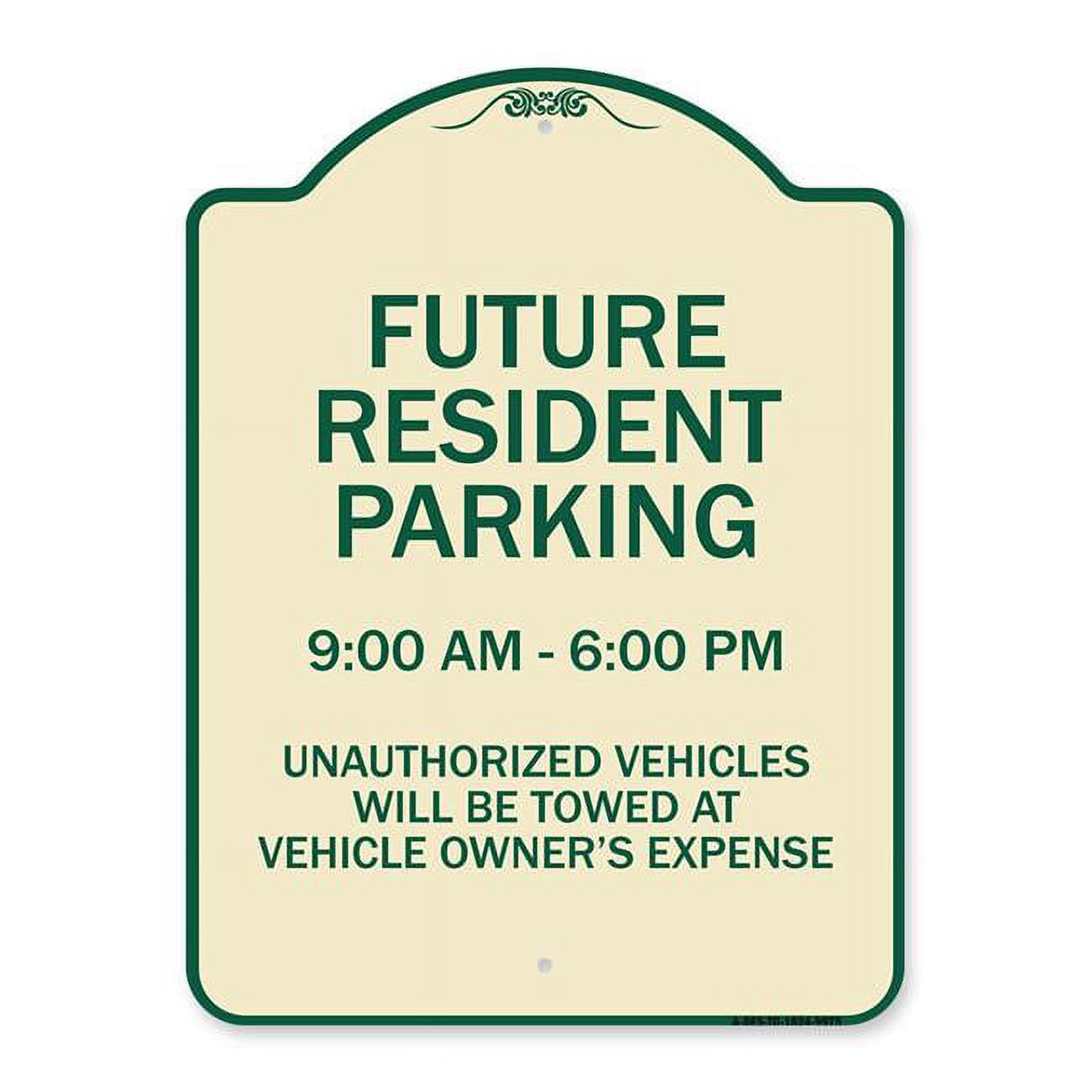 SignMission 18 x 24 in. Designer Series Sign - Future Resident Parking ...