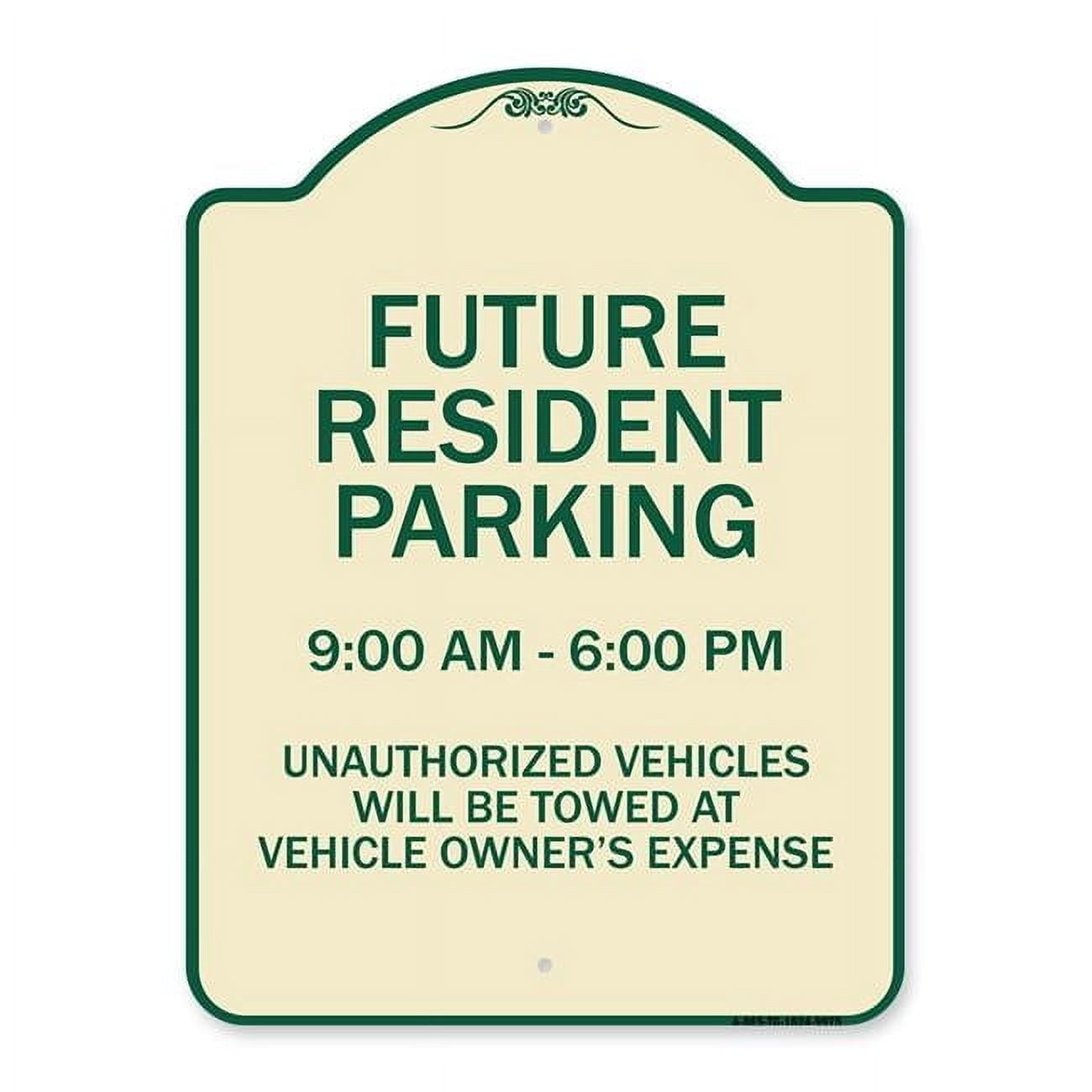 SignMission 18 x 24 in. Designer Series Sign - Future Resident Parking ...