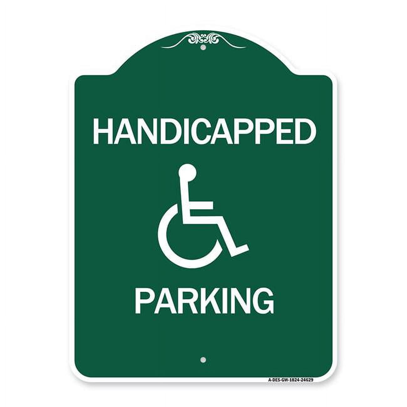 SignMission 18 x 24 in. Designer Series Sign - Handicapped Parking ...