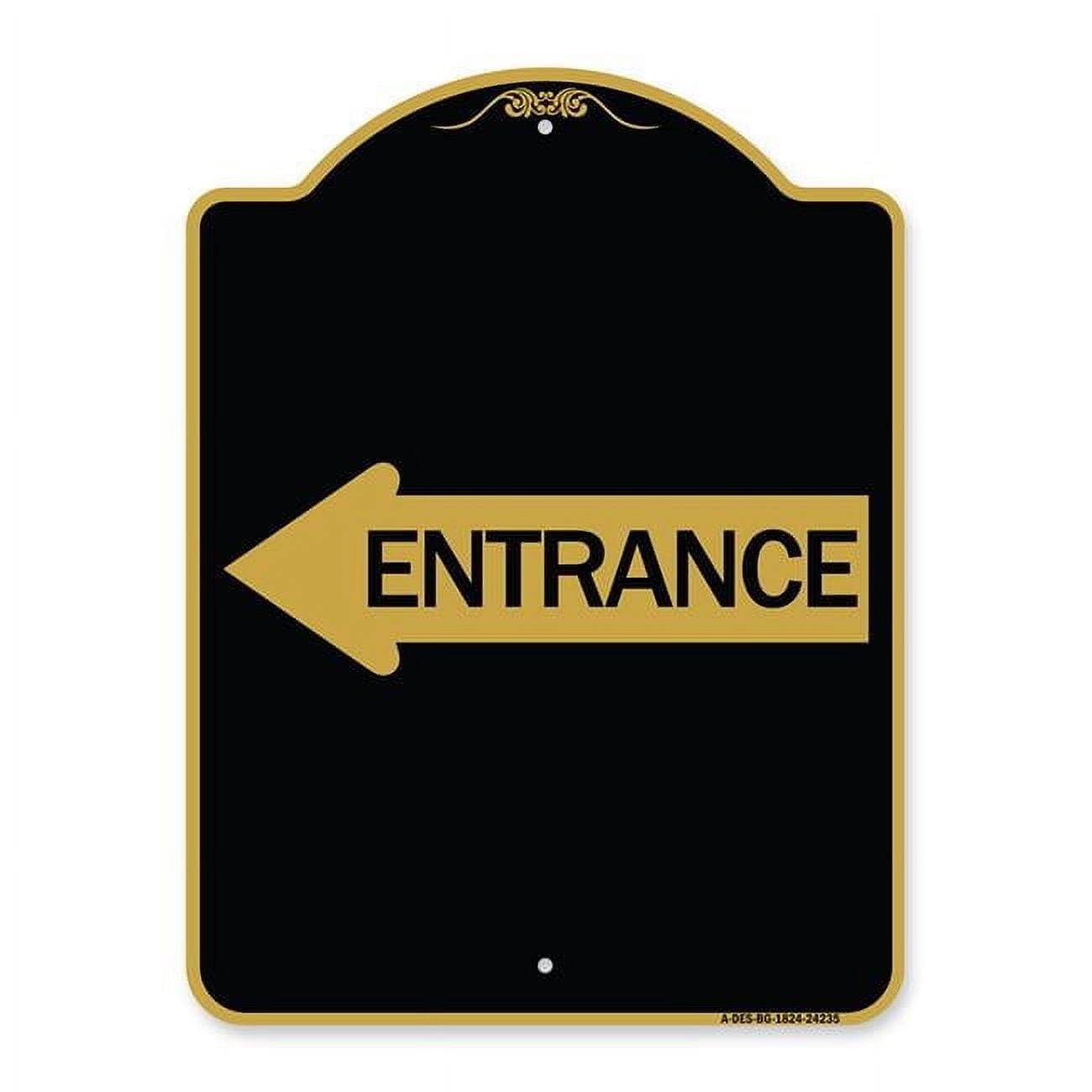SignMission 18 x 24 in. Designer Series Sign - Left Arrow Entrance ...