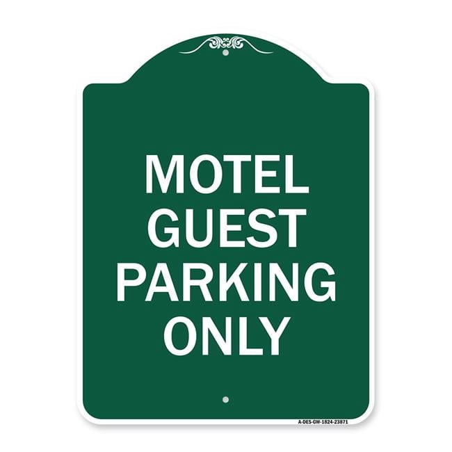 SignMission 18 x 24 in. Designer Series Sign - Motel Guest Parking Only ...