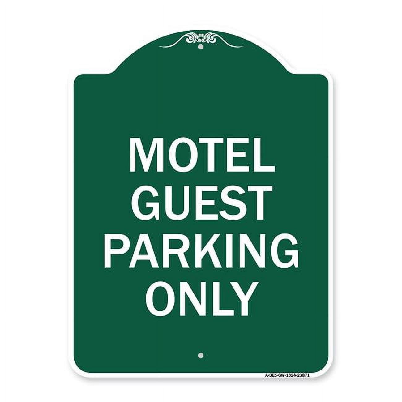 SignMission 18 x 24 in. Designer Series Sign - Motel Guest Parking Only ...