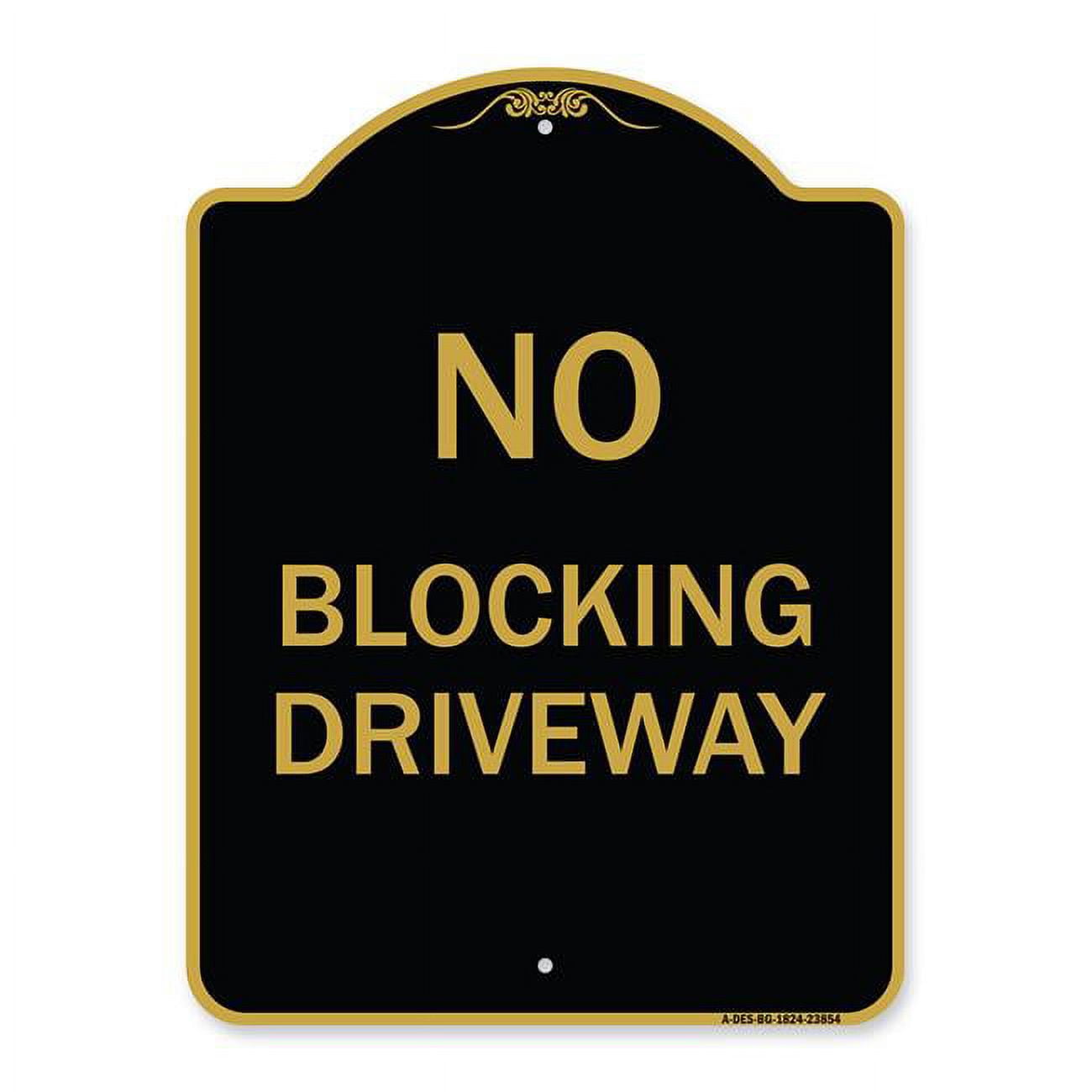 SignMission 18 x 24 in. Designer Series Sign - No Blocking Driveway ...