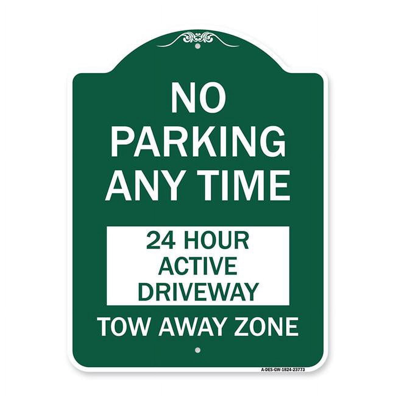 SignMission 18 x 24 in. Designer Series Sign - No Parking Anytime 24 ...