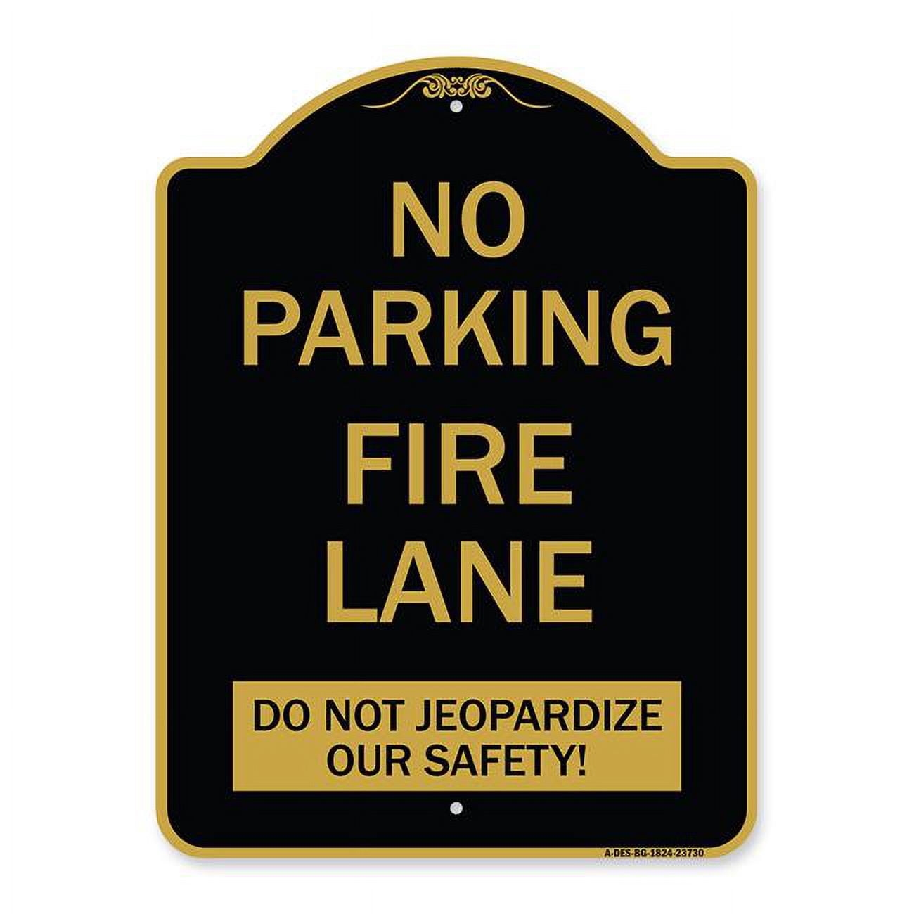 SignMission 18 x 24 in. Designer Series Sign - No Parking Fire Lane ...