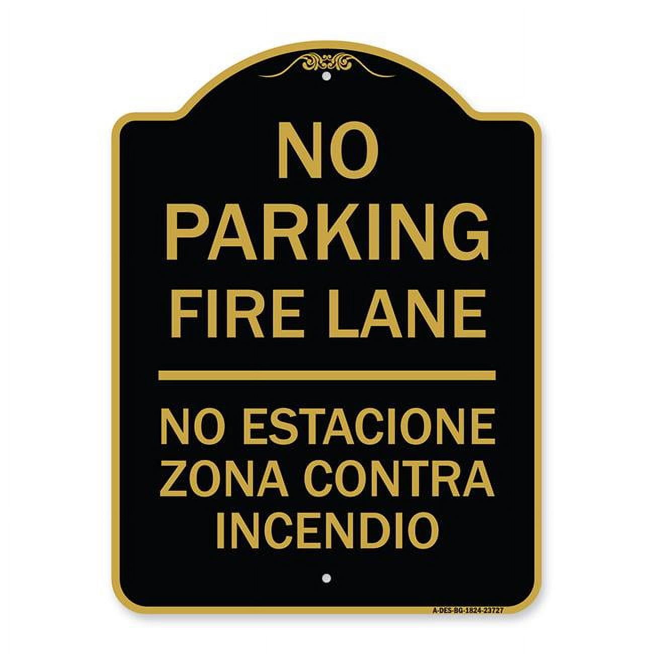 SignMission 18 x 24 in. Designer Series Sign - No Parking Fire Lane No ...
