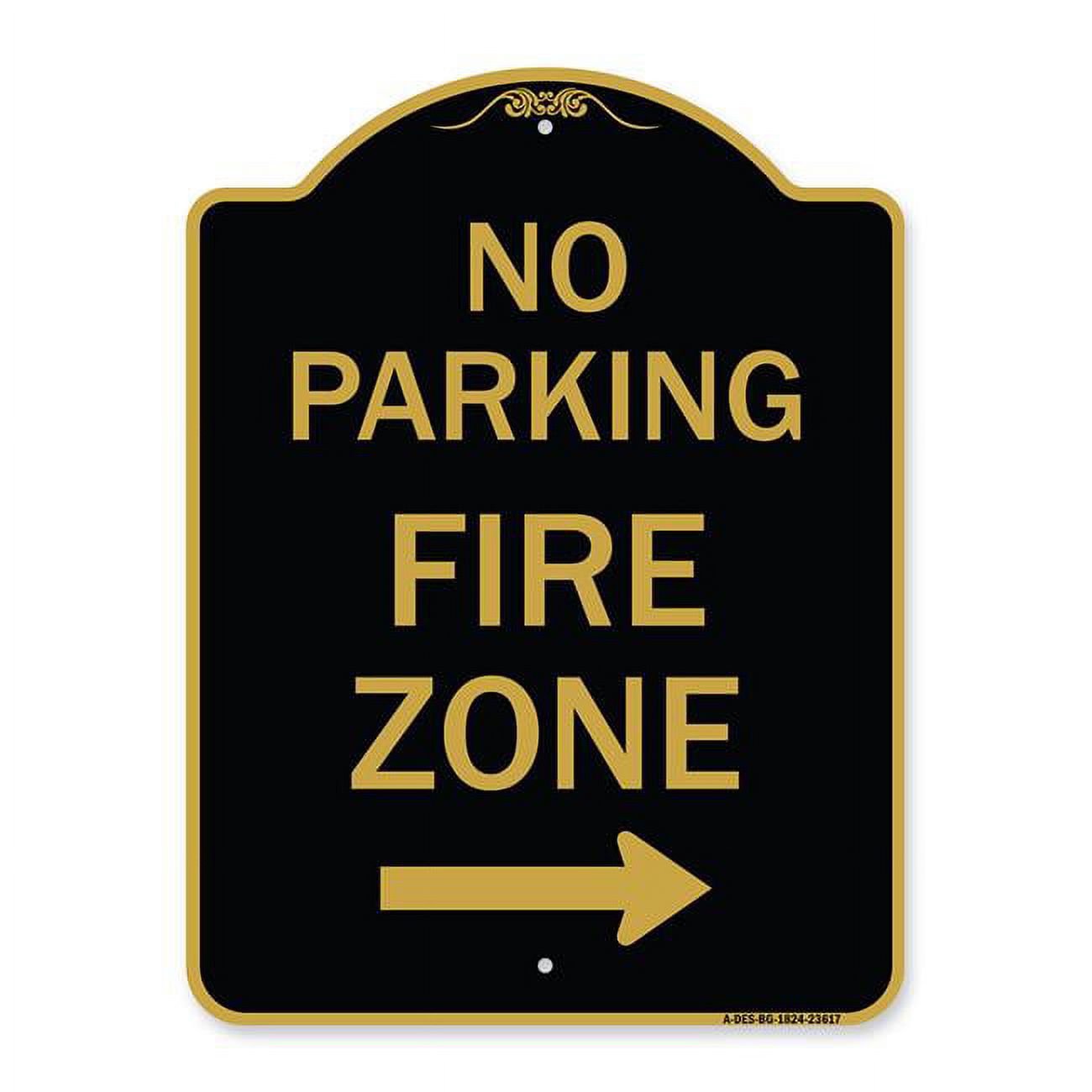 SignMission 18 x 24 in. Designer Series Sign - No Parking Fire Zone ...