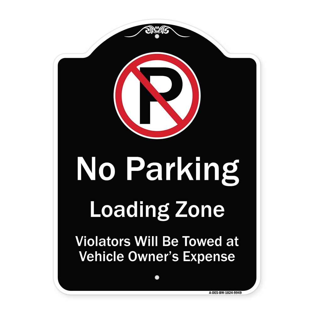 SignMission A-DES-BW-1824-9949 18 x 24 in. Designer Series Sign - No ...