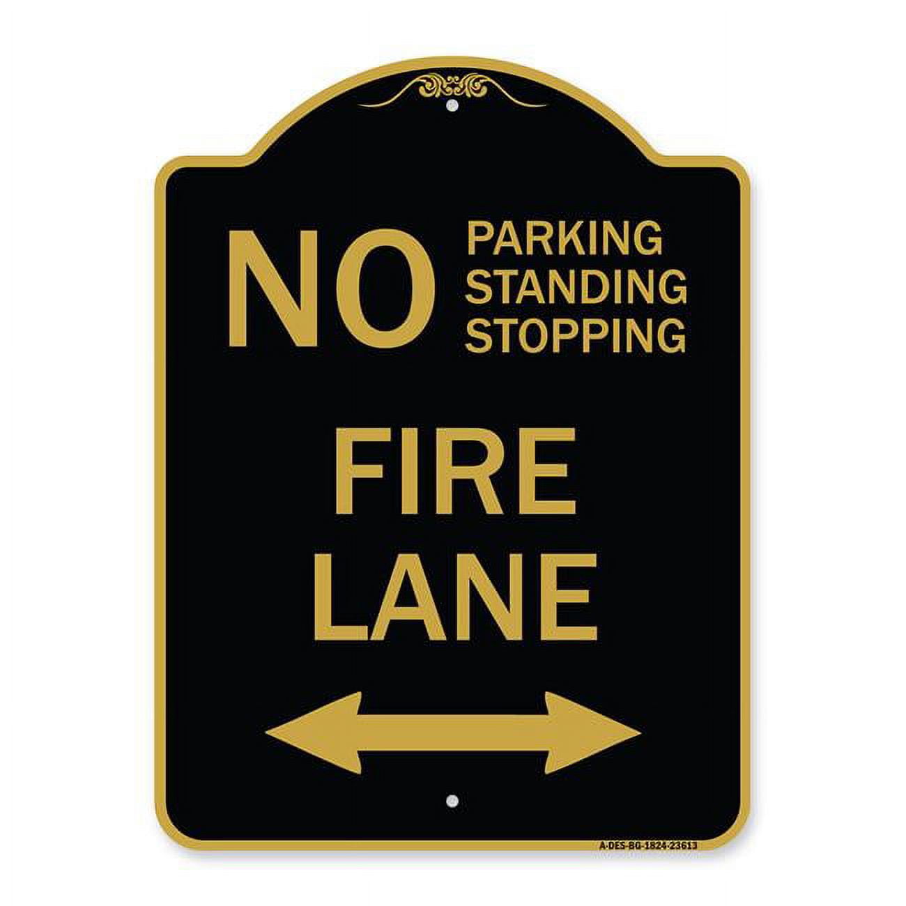 SignMission 18 x 24 in. Designer Series Sign - No Parking Standing or ...