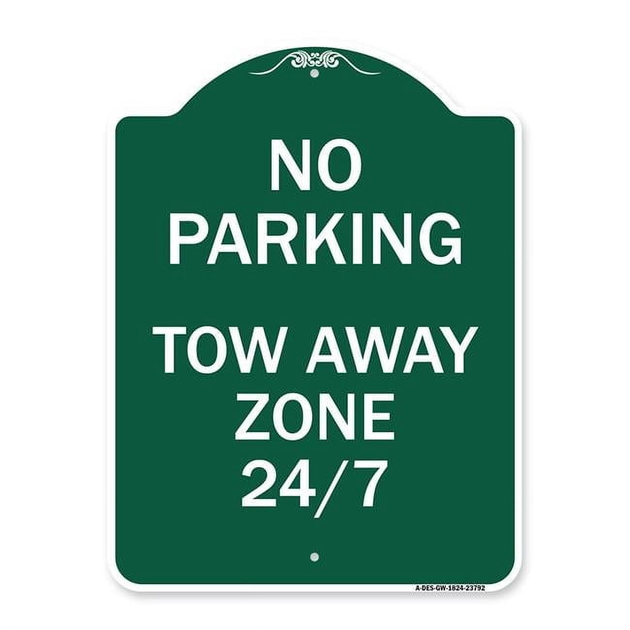 SignMission 18 x 24 in. Designer Series Sign - No Parking - Tow Away ...