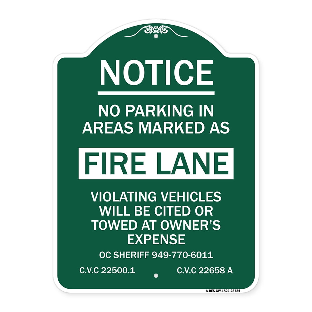 SignMission A-DES-GW-1824-23724 18 x 24 in. Designer Series Sign - No ...