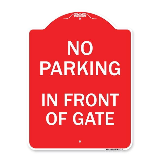 SignMission 18 x 24 in. Designer Series Sign - No Parking in Front of ...