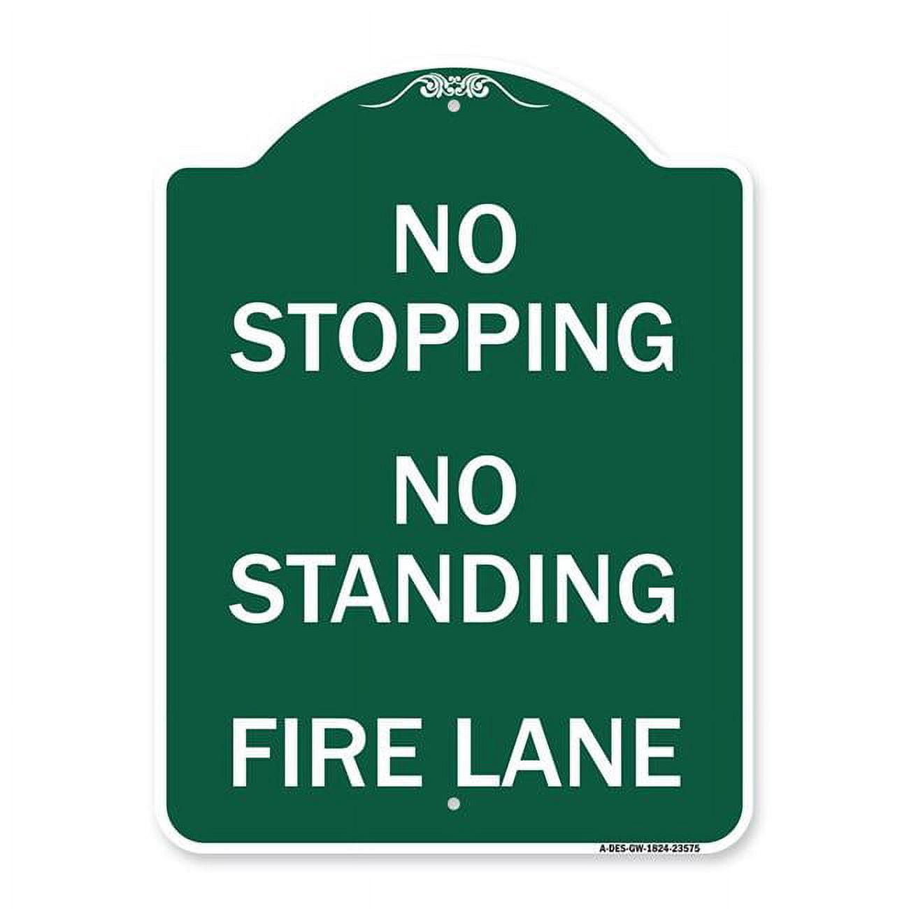 SignMission 18 x 24 in. Designer Series Sign - No Stopping No Standing ... SignMission 18 x 24 in. Designer Series Sign - No Stopping No Standing ...