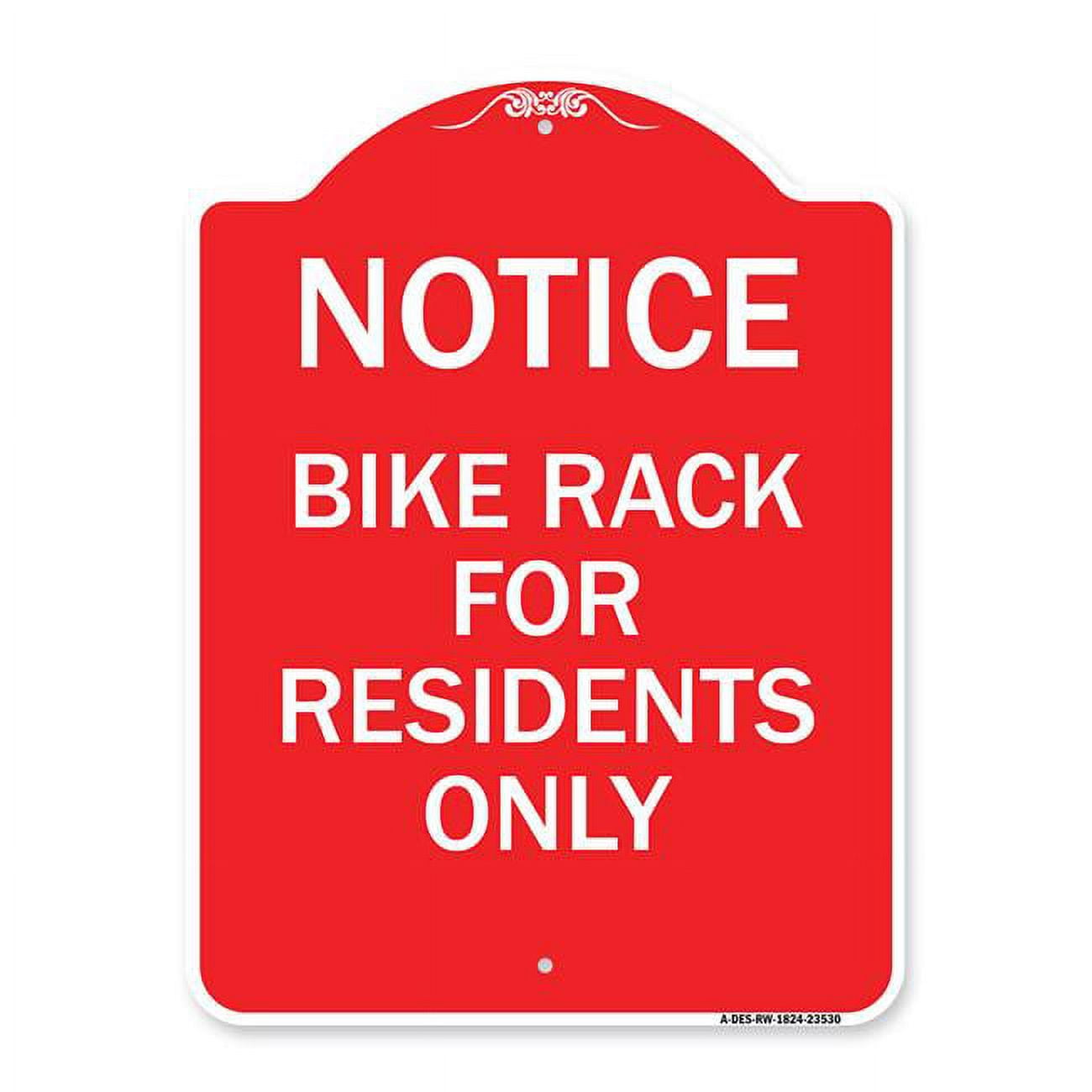 SignMission 18 x 24 in. Designer Series Sign - Notice Sign Bike Rack ... SignMission 18 x 24 in. Designer Series Sign - Notice Sign Bike Rack ...