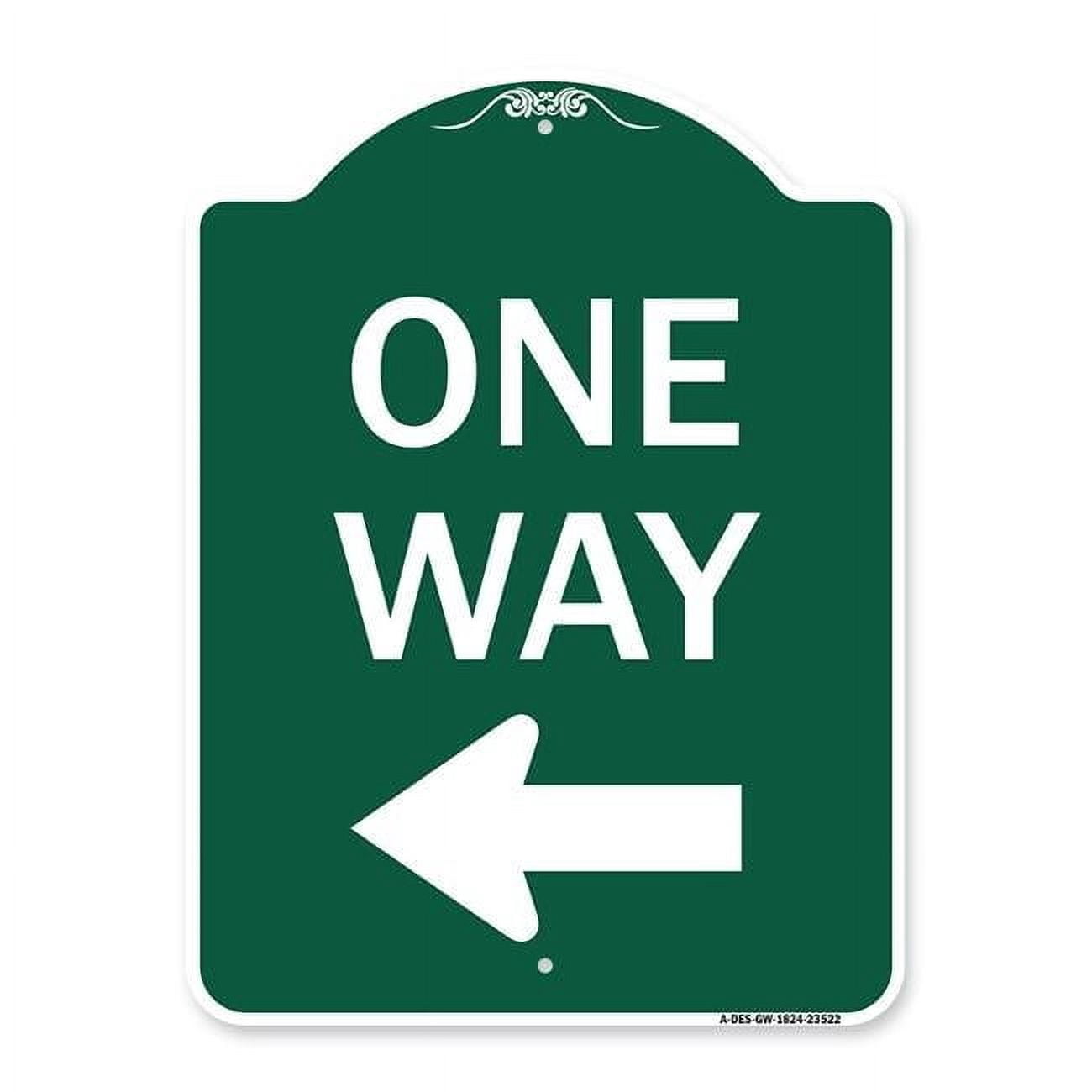 SignMission 18 x 24 in. Designer Series Sign - One Way Sign & Left ...