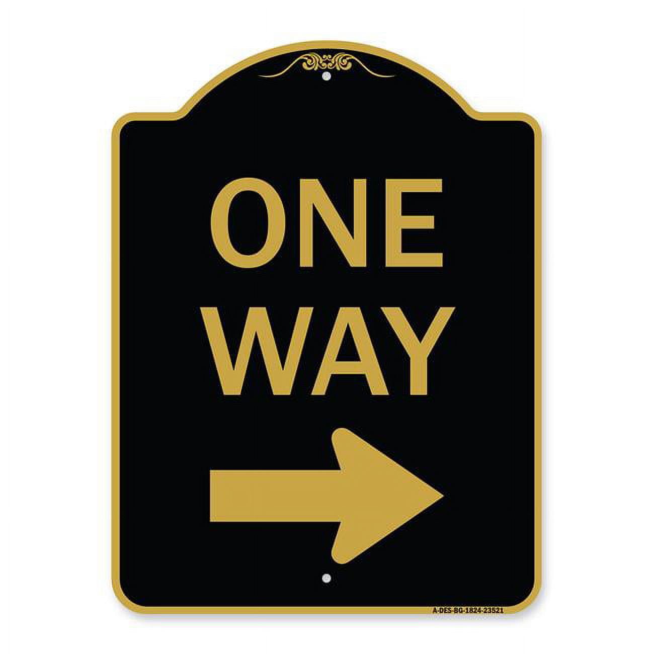 SignMission 18 x 24 in. Designer Series Sign - One Way Sign & Right ...
