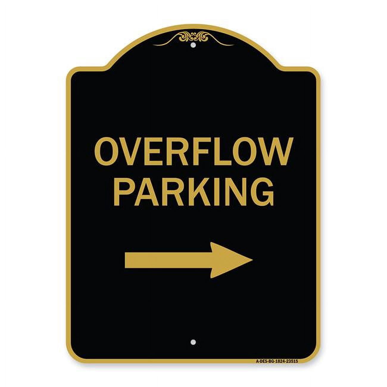 SignMission 18 x 24 in. Designer Series Sign - Overflow Parking with ...