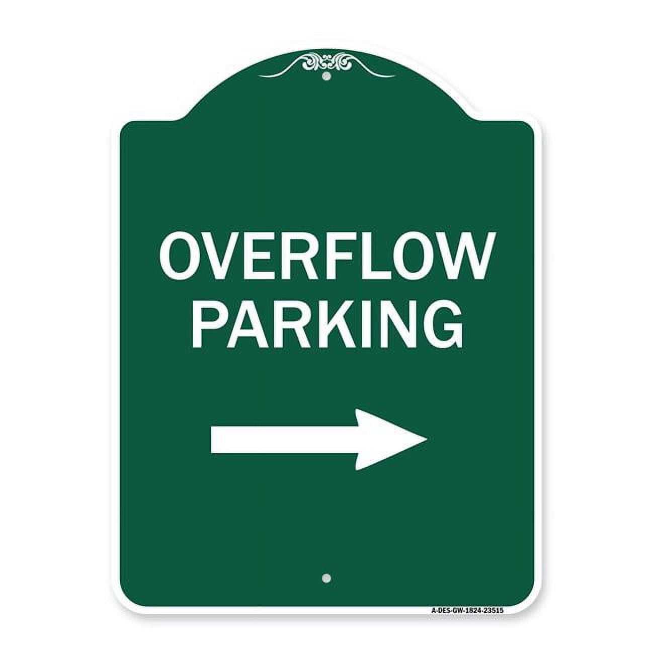 SignMission 18 x 24 in. Designer Series Sign - Overflow Parking with ...