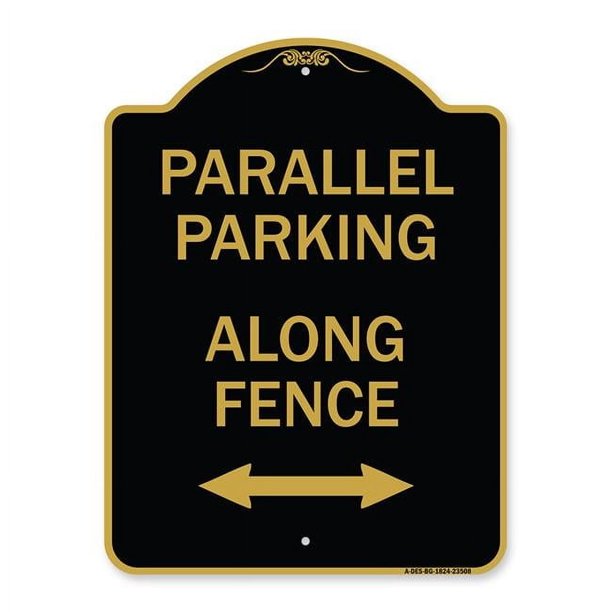 SignMission 18 x 24 in. Designer Series Sign - Parallel Parking - Along ...