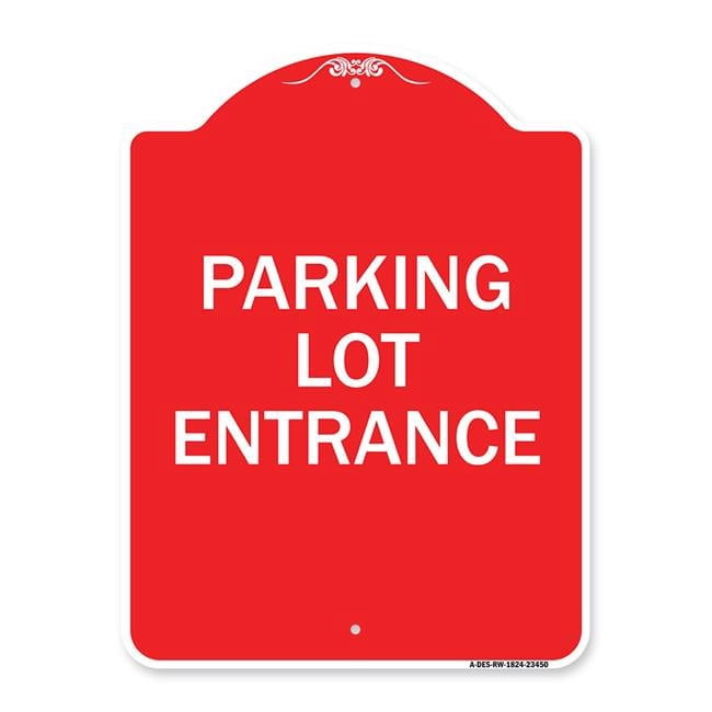 SignMission 18 x 24 in. Designer Series Sign - Parking Entrance Sign ...