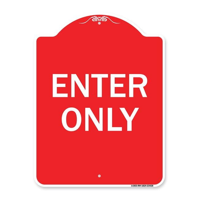 SignMission 18 x 24 in. Designer Series Sign - Parking Lot Sign Enter ...