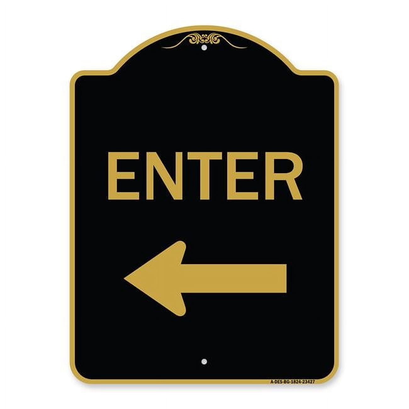 SignMission 18 x 24 in. Designer Series Sign - Parking Lot Sign Enter ...