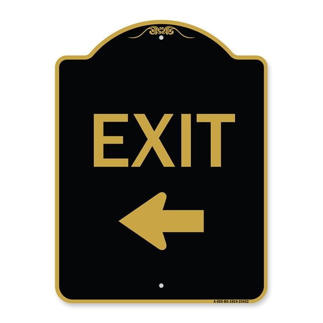 SignMission 18 x 24 in. Designer Series Sign - Parking Lot Sign Exit ...