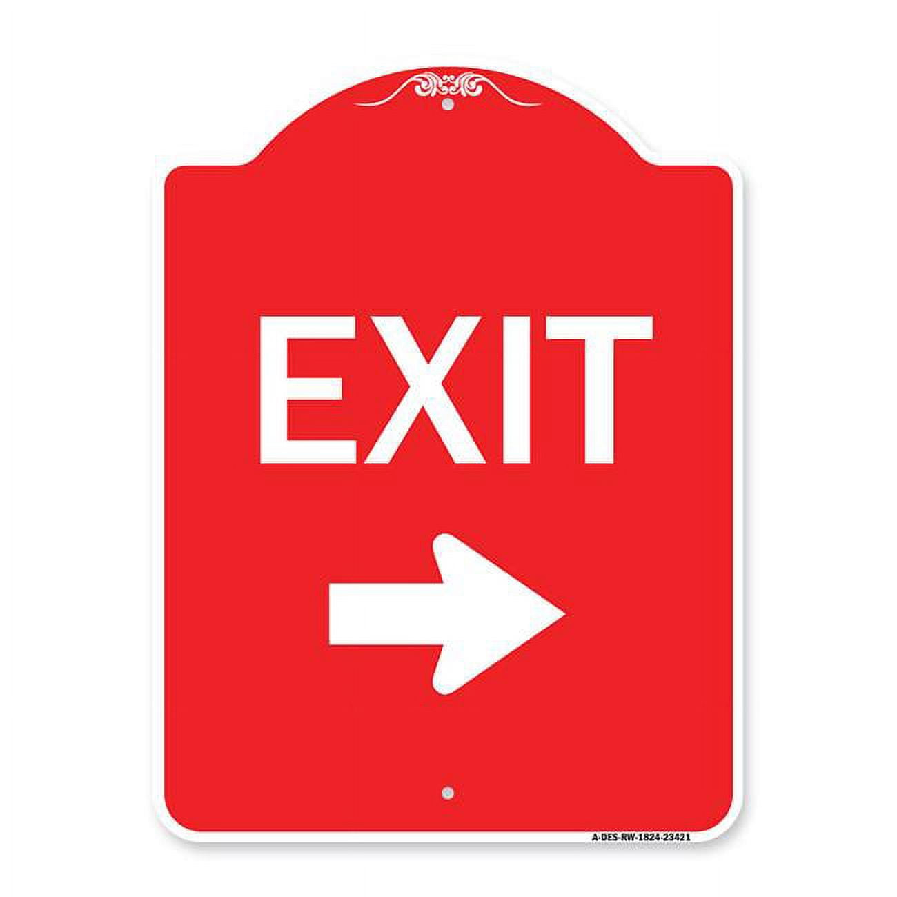SignMission 18 x 24 in. Designer Series Sign - Parking Lot Sign Exit ...