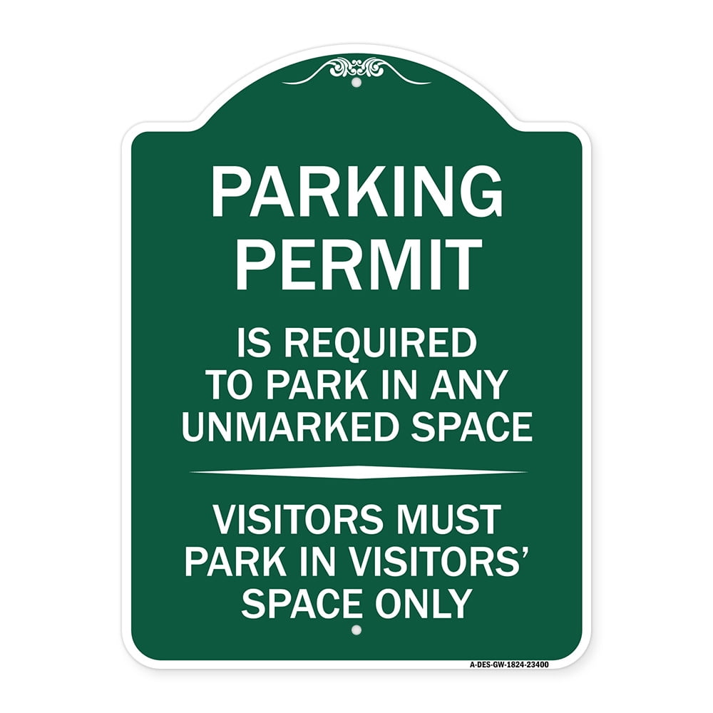 SignMission Designer Series Sign - Parking Permit Is Required to Park ...