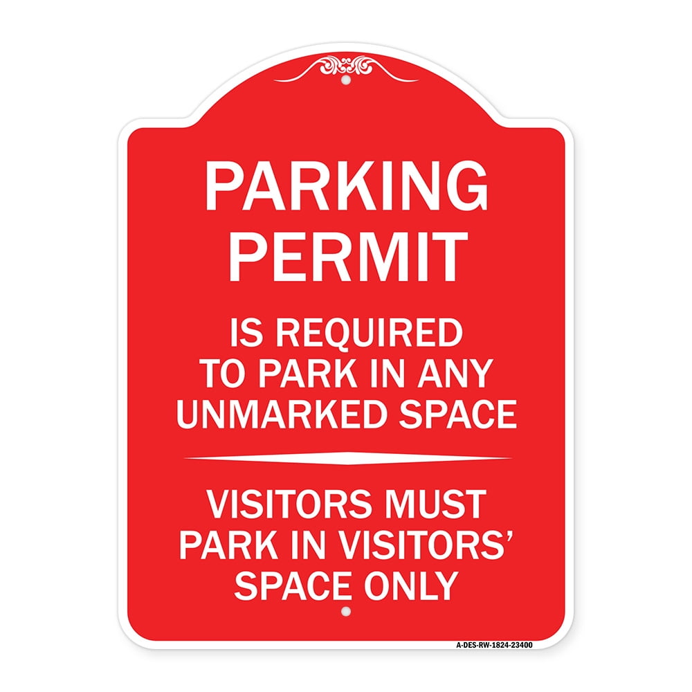 SignMission Designer Series Sign - Parking Permit Is Required to Park ...