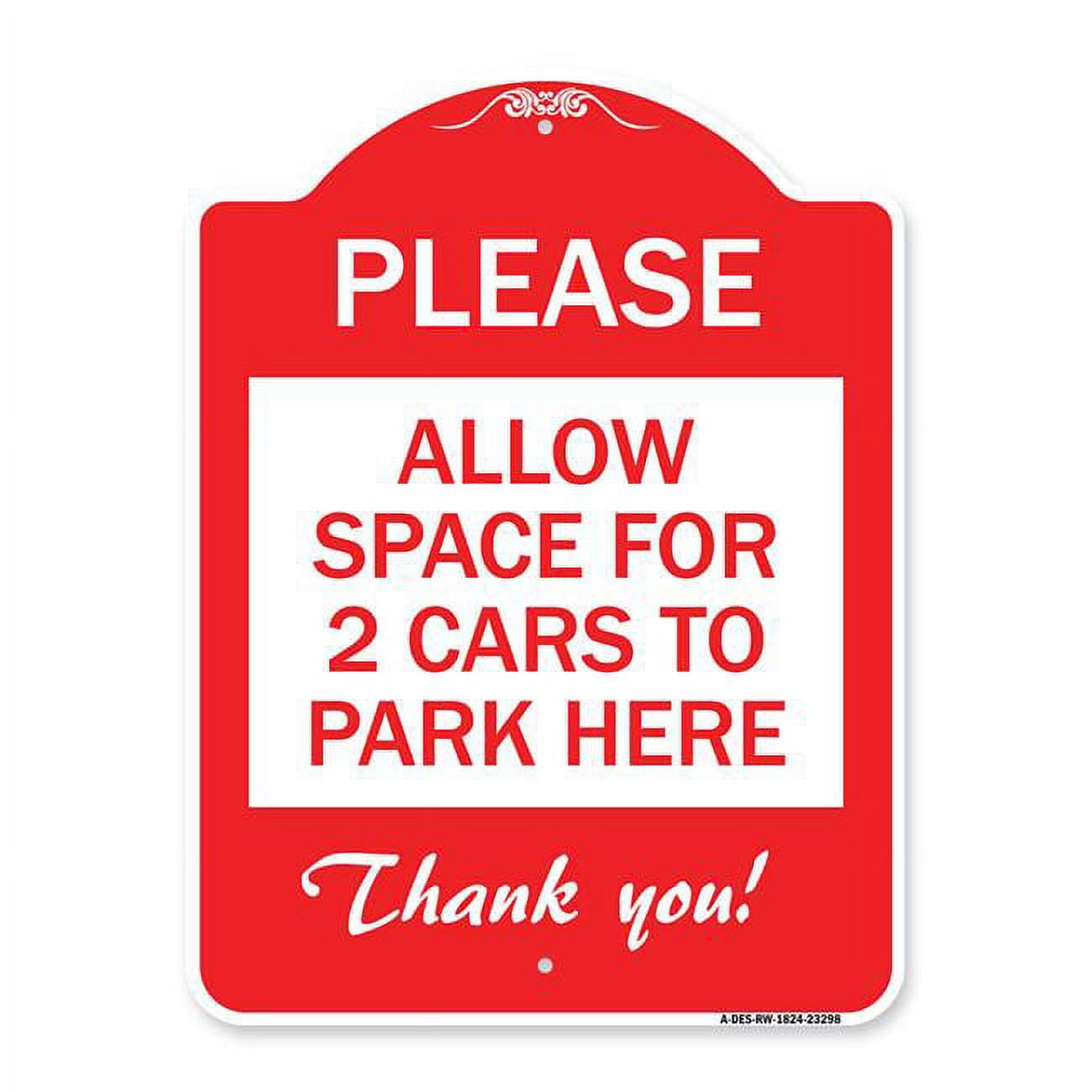SignMission 18 x 24 in. Designer Series Sign - Please - Allow Space for ...