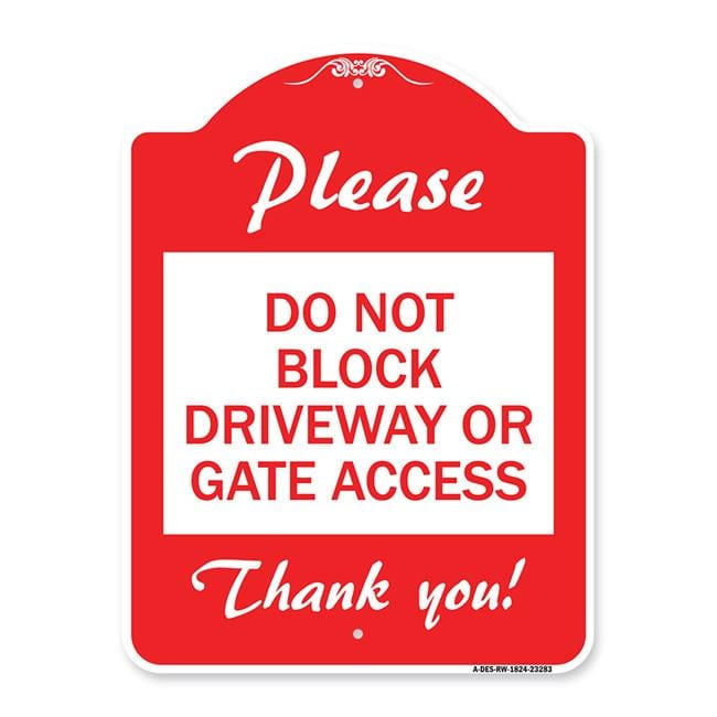 SignMission A-DES-RW-1824-23283 18 x 24 in. Designer Series Sign ...