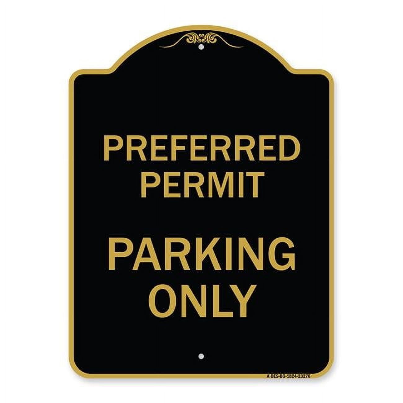 SignMission 18 x 24 in. Designer Series Sign - Preferred Permit Parking ...