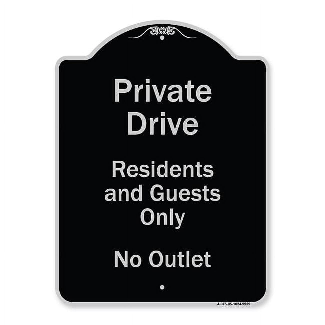 SignMission 18 x 24 in. Designer Series Sign - Private Drive Residents ...