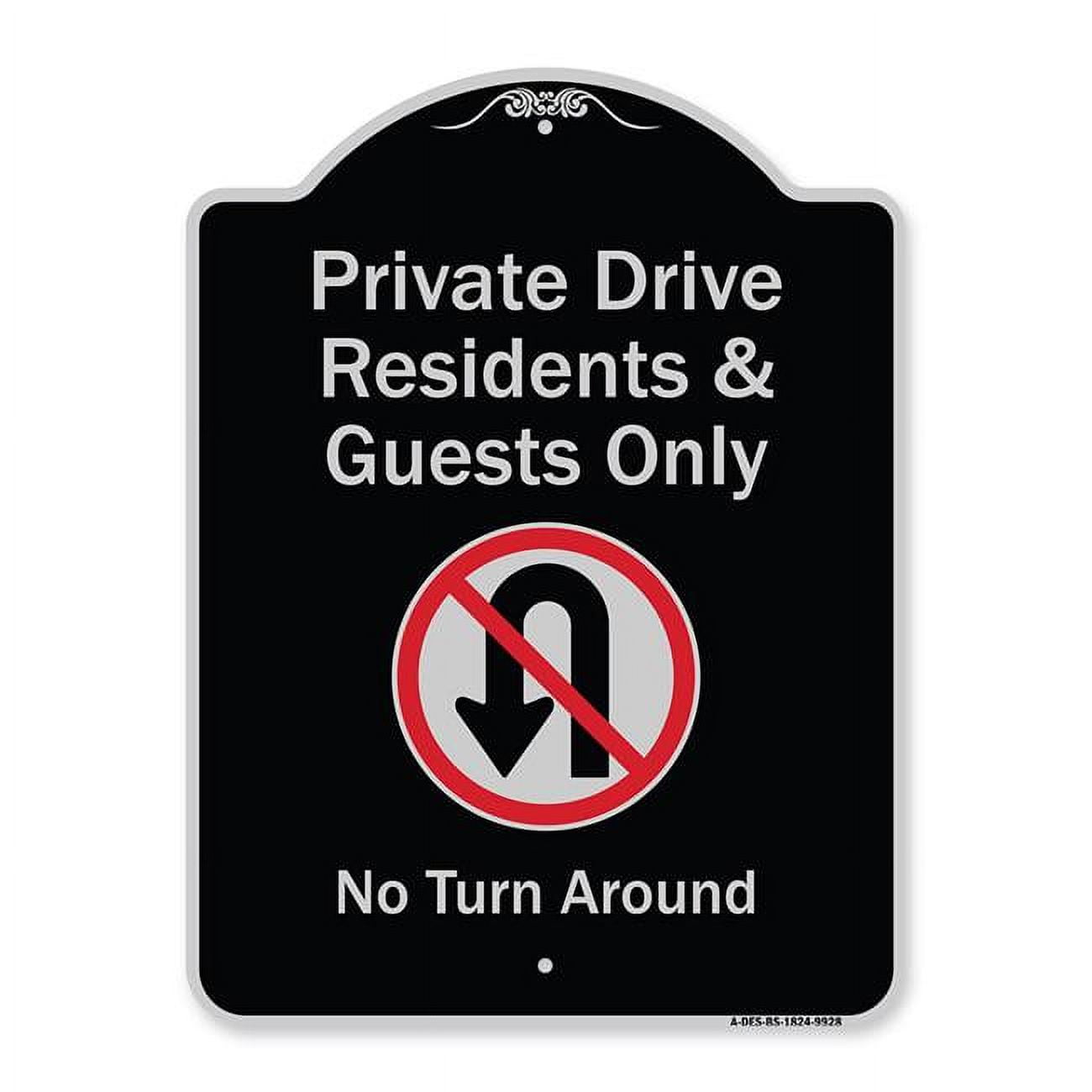 SignMission 18 x 24 in. Designer Series Sign - Private Drive Residents ...