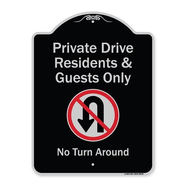 SignMission 18 x 24 in. Designer Series Sign - Private Drive Residents ...