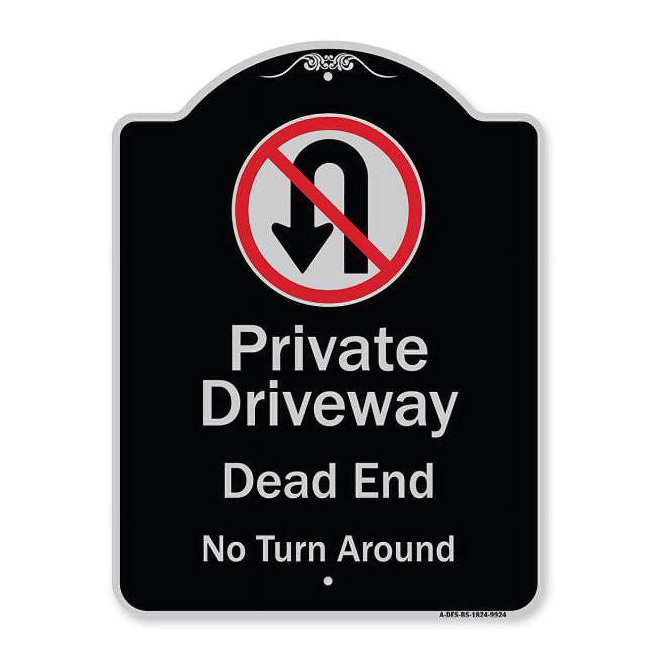 SignMission 18 x 24 in. Designer Series Sign - Private Driveway Dead ...