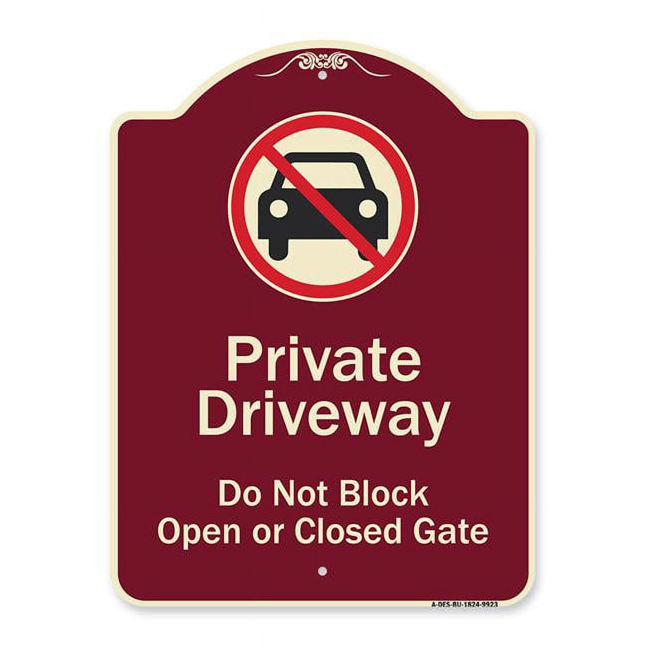 SignMission 18 x 24 in. Designer Series Sign - Private Driveway Do Not ...