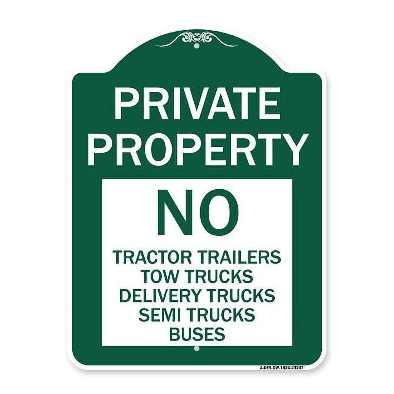 SignMission Designer Series Sign - Private Property Sign Private ...