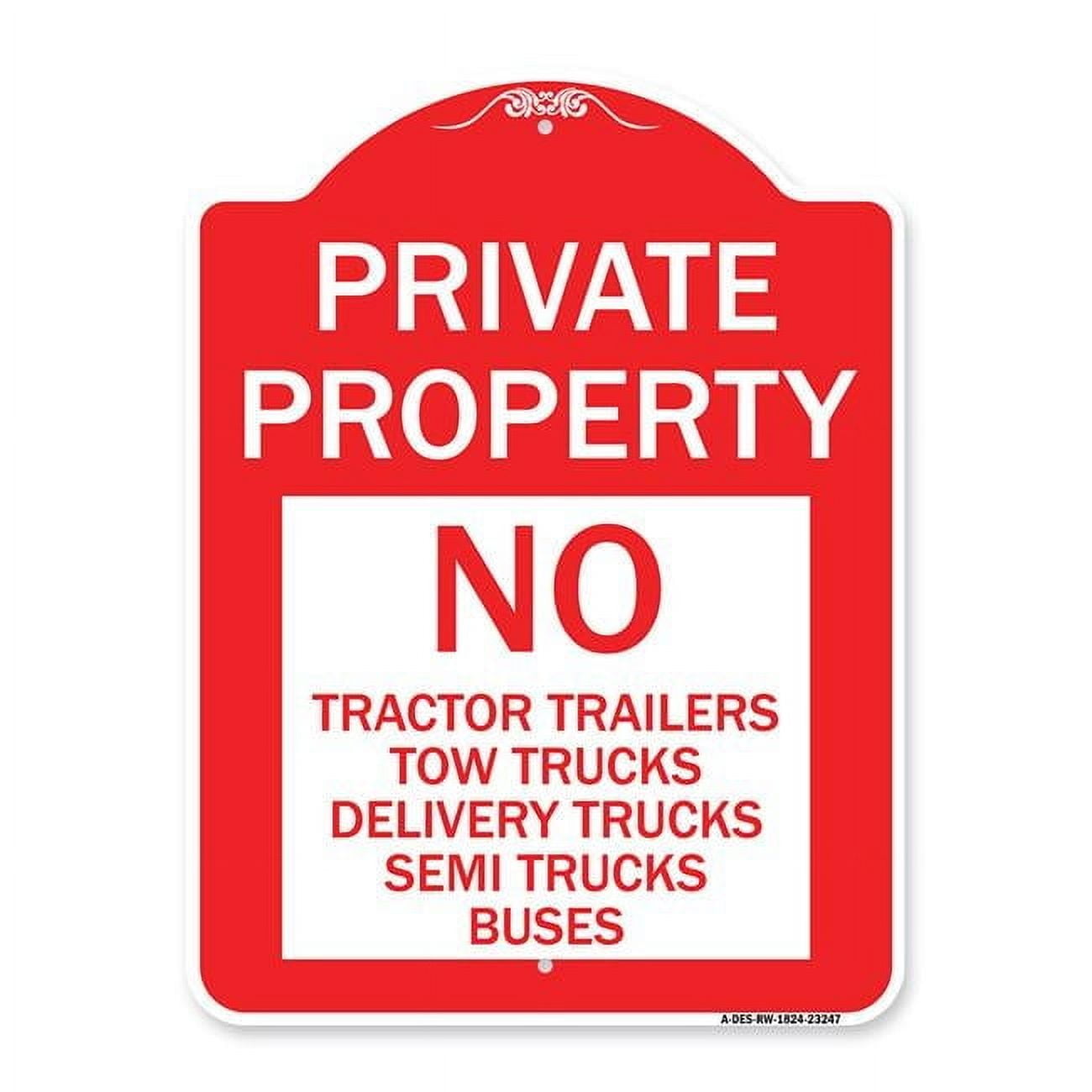 SignMission 18 x 24 in. Designer Series Sign - Private Property Sign ...